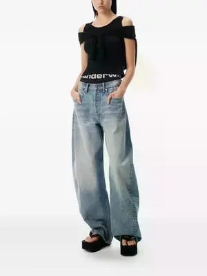 Alexander Wang Layered Effect Tapered Jeans