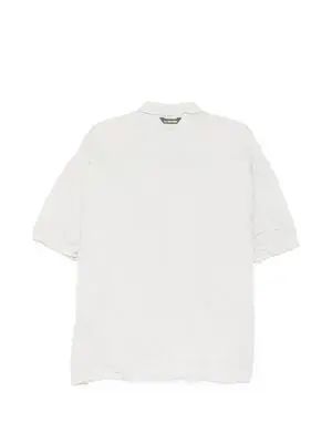 AND WANDER Washer Pleated Short-sleeve Shirt