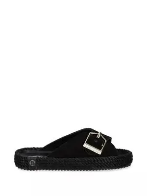 BOHONOMAD Espadrilles With Buckle Detail And Rope Trim - Black
