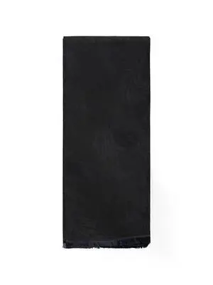 Zegna Floral-jacquard Fringed Scarf