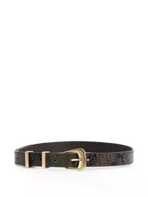 MANIÈRE DE VOIR Gold Python Embossed Leather Belt