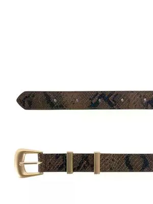 Manière De Voir Lilian Python Belt - Brown