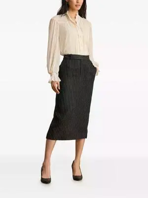Ralph Lauren Lace-trim Pintucked Blouse