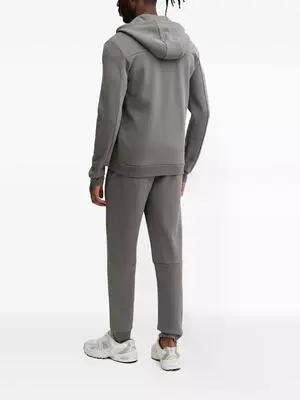 EA7 Emporio Armani Logo Print Zip-up Hoodie - Grey