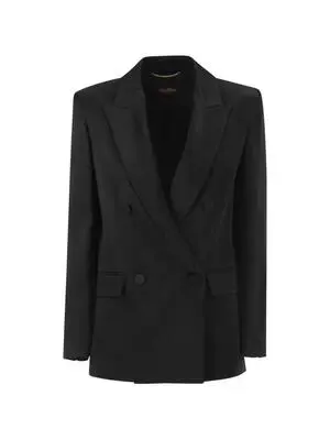Max Mara Double-breasted Satin Blazer