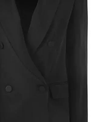 Max Mara Double-breasted Satin Blazer