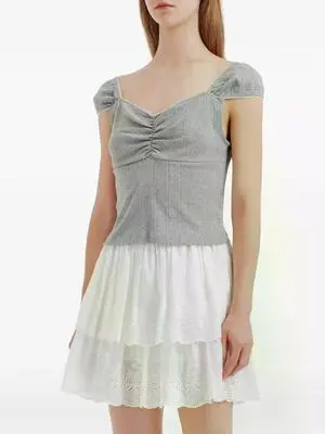 TOUT A COUP Floral Print Ruched Top