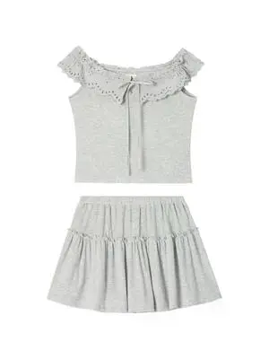 B+AB Broderie Anglaise Ruffled Set