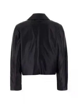 SALVATORE SANTORO Leather Button-fastening Cropped Jacket