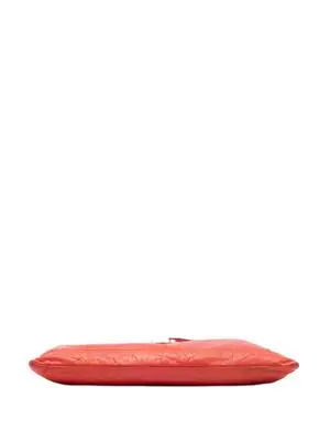 Balenciaga 2016 Lambskin Leather Motocross Classic Clip M Clutch Bag - Orange