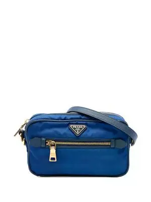 Prada Saffiano Trimmed Tessuto Camera Bag