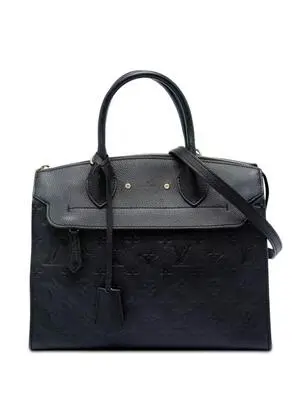 LOUIS VUITTON Monogram Empreinte Pont Neuf Mm Satchel - Black