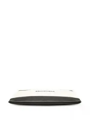 Balenciaga Canvas Navy Clip M Clutch Bag