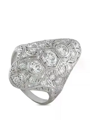 LB EXCLUSIVE Platinum Diamond Ring - Silver