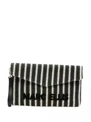 MARC ELLIS Striped Clutch Bag - Black