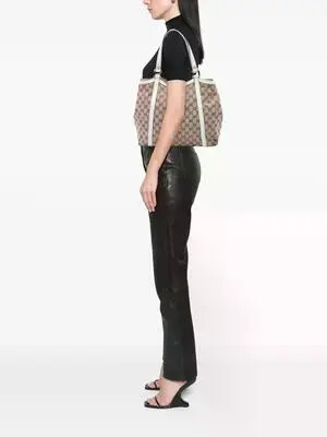 Gucci Gg Canvas Web Tote Bag