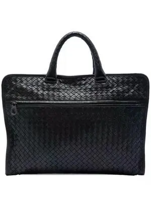 Bottega Veneta 2011 Nappa Intrecciato Briefcase Business Bag - Black