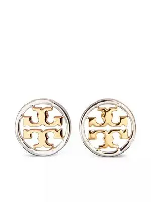 Tory Burch Logo Detail Earrings - Silver