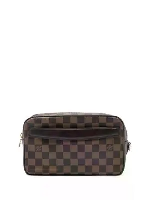 LOUIS VUITTON Damier Ebene Saint Paul Clutch Bag - Brown