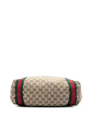 Gucci Gg Canvas Web Tote Bag