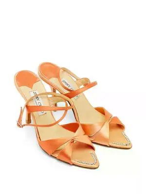 JIMMY CHOO Embellished Heeled Sandals - Orange