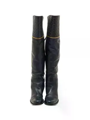 LOUIS VUITTON Monogram Leather Boots