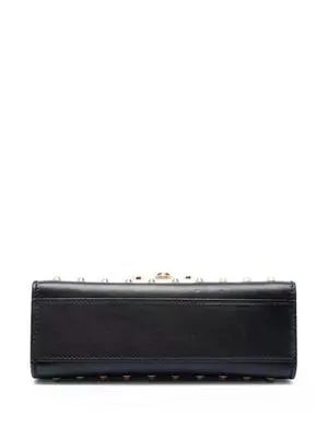 Gucci Small Pearl Studded Leather Padlock Crossbody Bag