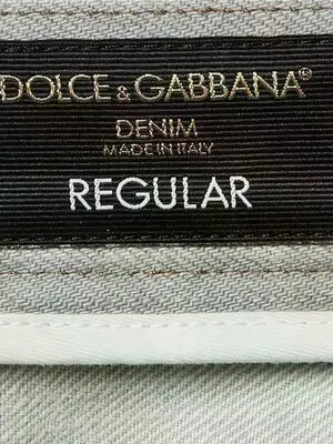 Dolce & Gabbana Distressed Logo Plaque Jeans