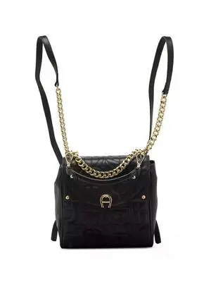 AIGNER Diadora Leather Backpack - Black