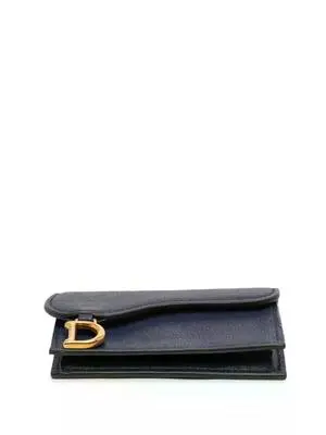 Dior Goatskin Saddle Bloom Card Holder