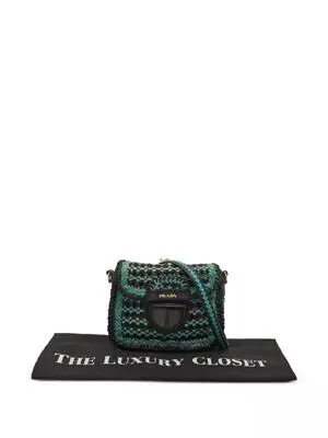 Prada Madras Woven Crossbody Bag