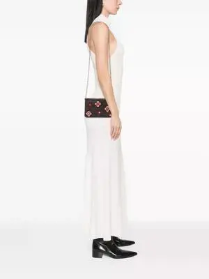 LOUIS VUITTON Monogram Blooming Flowers Double Zip Pochette Crossbody Bag