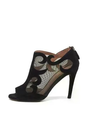 STUART WEITZMAN Open-toe Mesh Ankle Boots