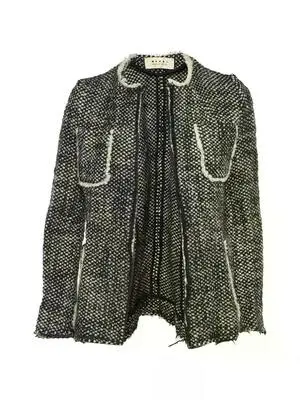 Marni Knitted Patch-pocket Jacket - Black