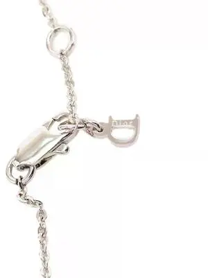 Dior Brass Button Pendant Necklace