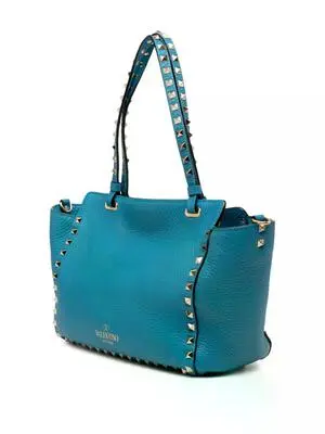 Valentino Garavani Rockstud Trapeze Satchel - Blue
