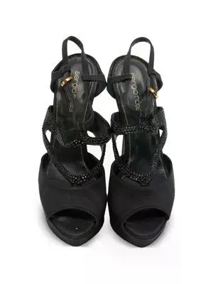 SERGIO ROSSI Embellished Platform Stiletto Sandals