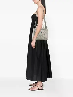 Prada Canapa Bijoux And Grommet Satchel