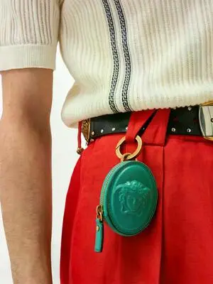 Versace Medusa Embossed Leather Coin Purse