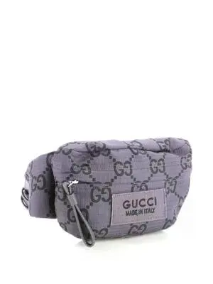 Gucci Ripstop Gg Nylon And Leather Belt Bag