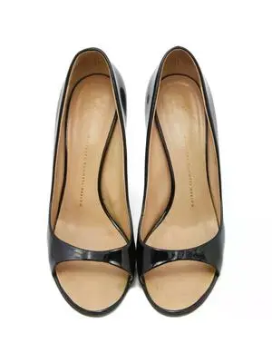 GIUSEPPE ZANOTTI Patent Leather Open-toe Pumps