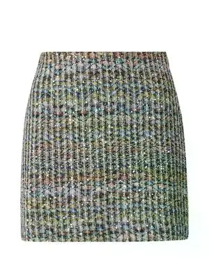 Missoni Sequined Chevron Viscose-blend Mini Skirt - Grey