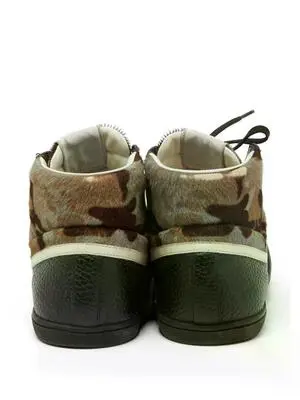 LOUIS VUITTON Calf-hair Panelled Sneakers - Black