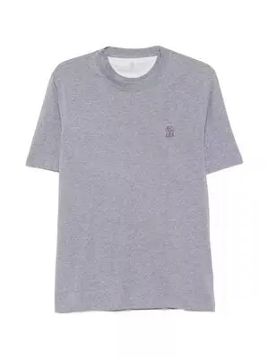 Brunello Cucinelli Logo-print T-shirt - Grey