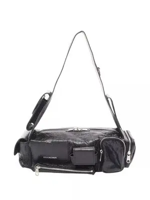 Balenciaga Lambskin Superbusy Sling Bag Xs - Black