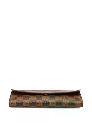LOUIS VUITTON 2015 Emilie Damier Ebene Wallet