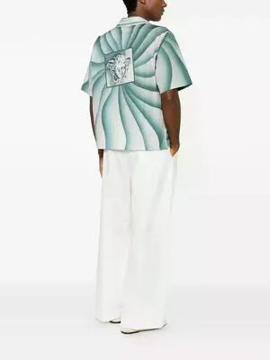Versace Medusa Vortex-print Shirt - Blue
