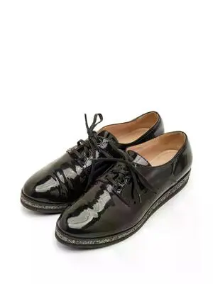 Miu Miu Glitter-sole Patent-leather Derby Shoes