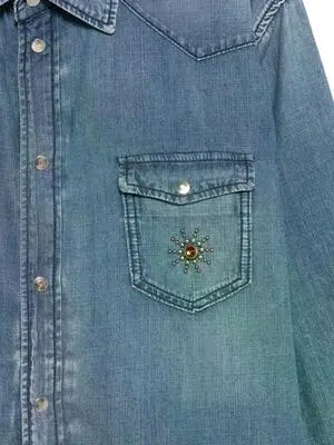 HTC LOS ANGELES Embellished Western-yoke Shirt
