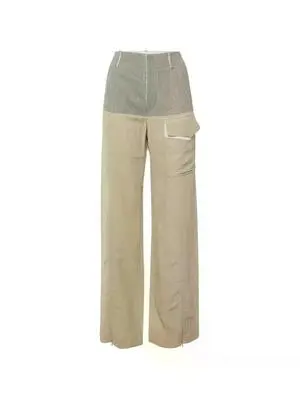 Chloé Two-tone Wide-leg Trousers - Neutrals